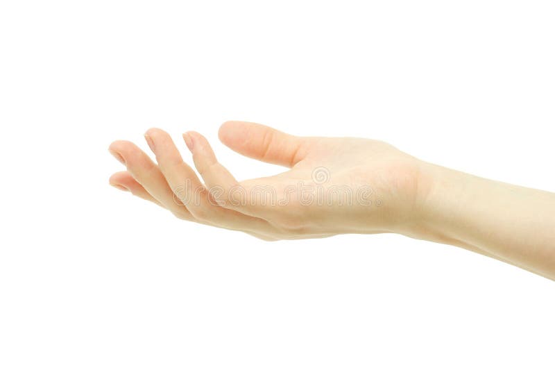 Empty Human Hand (Beauty Woman Hand) Stock Photo - Image of cupped ...