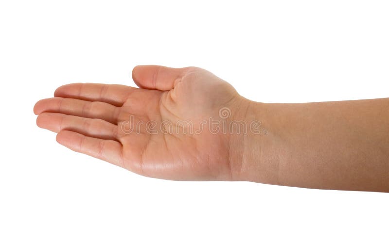 Kid with empty hand open stock image. Image of person - 14358093