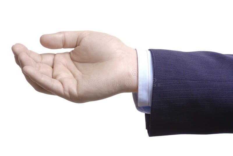 Empty hand with a tray stock image. Image of serve, offering - 2119057