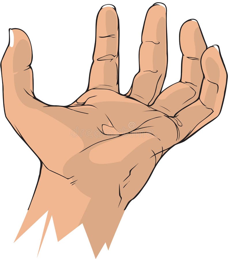 Cellophane Hand stock illustration. Illustration of skin - 266121