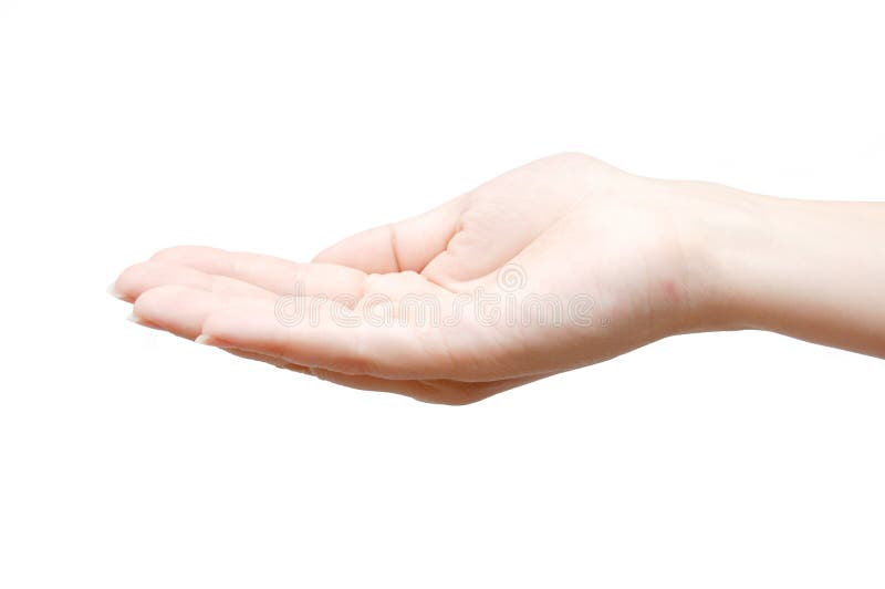 Empty Hand Isolated on White Background Stock Image - Image of love ...