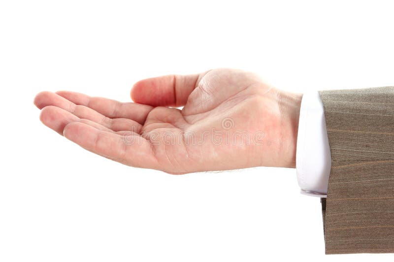 Empty Hand Isolated on White Background Stock Photo - Image of carrying ...