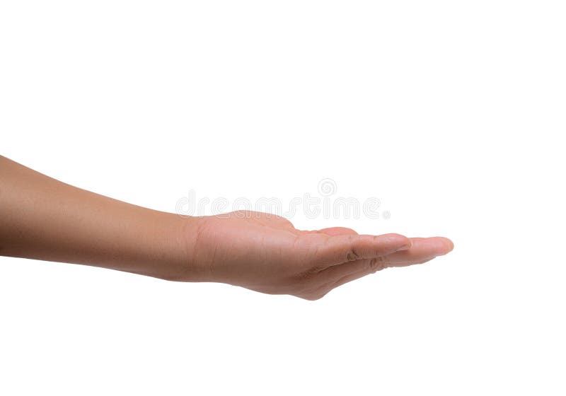 Empty Hand Isolated on White Background Stock Photo - Image of concept ...