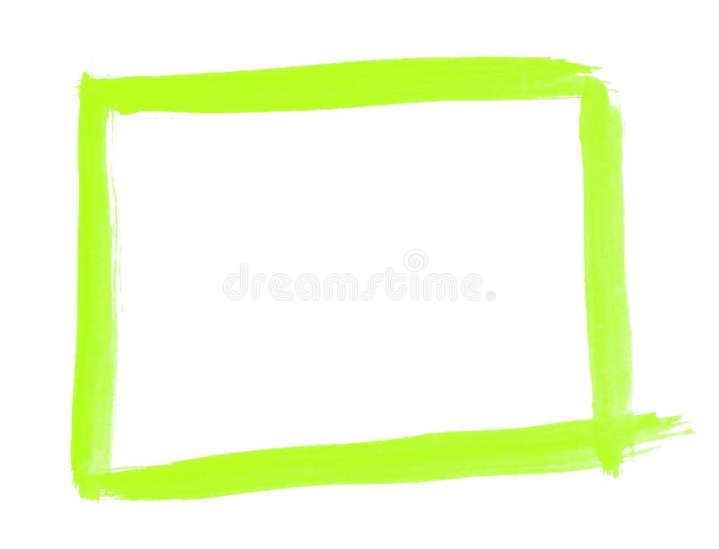 Empty Hand Painted Frame with Light Green Color Stock Illustration ...