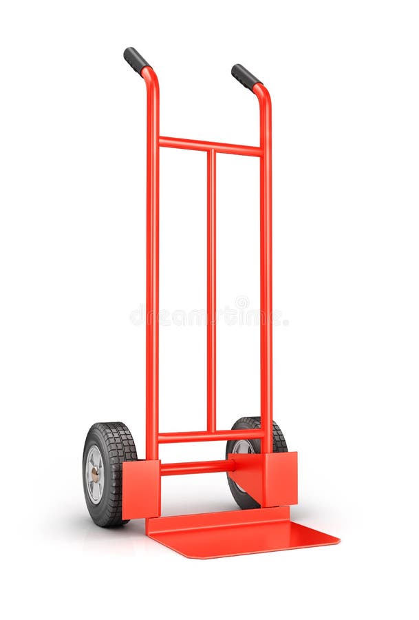 Empty Hand Truck in Front View Stock Illustration - Illustration of ...