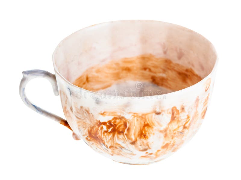 Empty Handpainted Porcelain Teacup Isolated Stock Photo - Image of ...