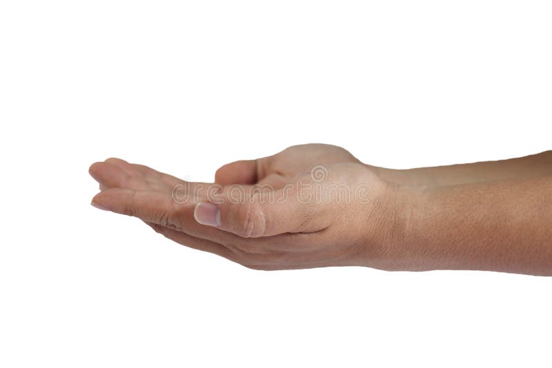 Empty Hands Isolated on White Stock Image - Image of closeup, sign ...