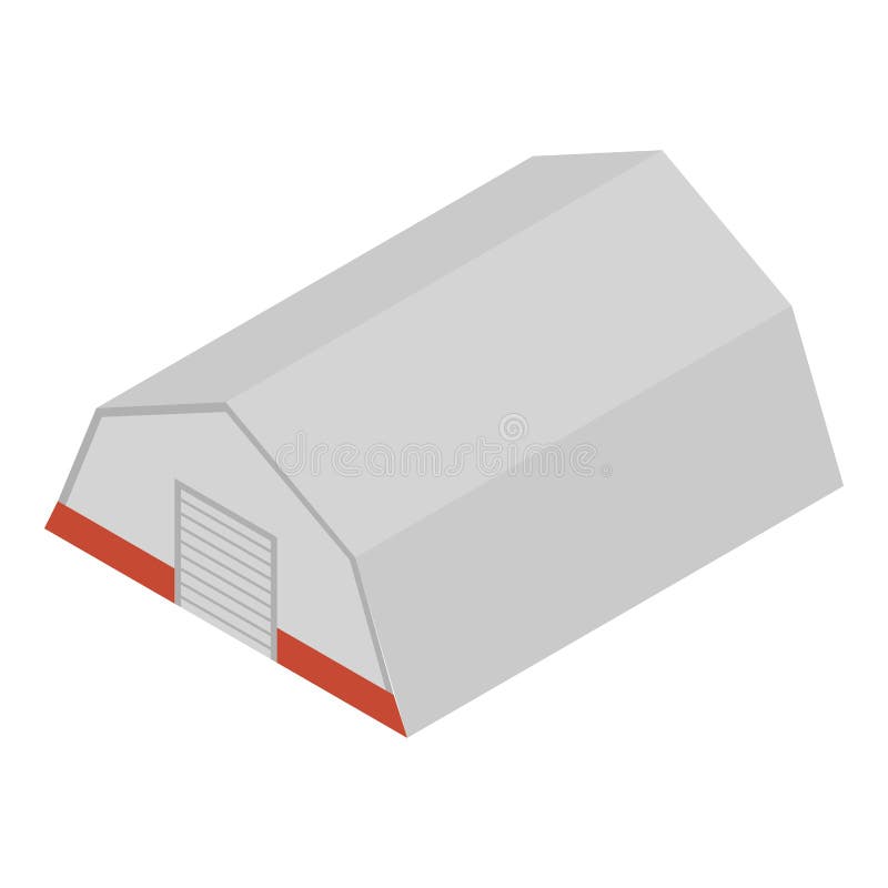 Airport Hangar Icon Isometric Style Stock Vector Illustration Of