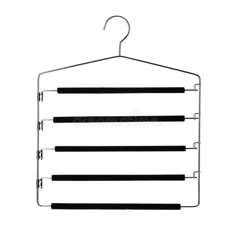 Empty Hanger Isolated on White. Wardrobe Accessory Stock Image - Image ...