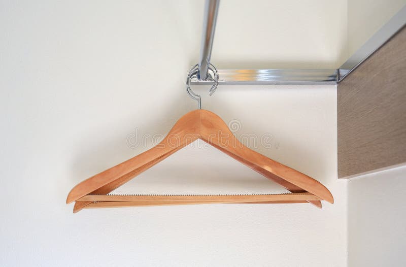 Empty hanger on the rack stock image. Image of design - 130241773