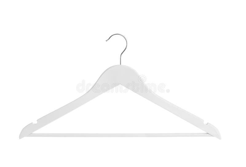 Empty Hanger on White Background. Stock Photo - Image of clothing ...