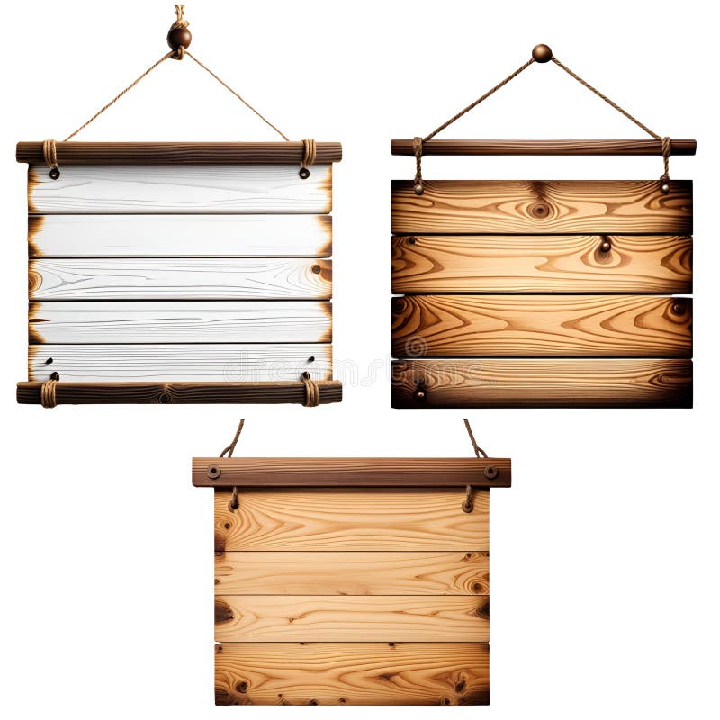 Empty Hanging Sign on White Background Stock Illustration ...