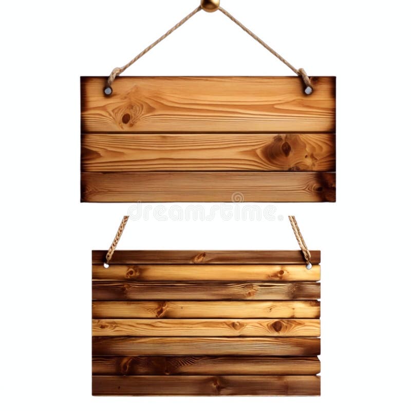 Empty Hanging Sign on White Background Stock Illustration ...