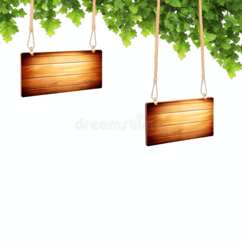 Empty Hanging Sign on White Background Stock Illustration ...