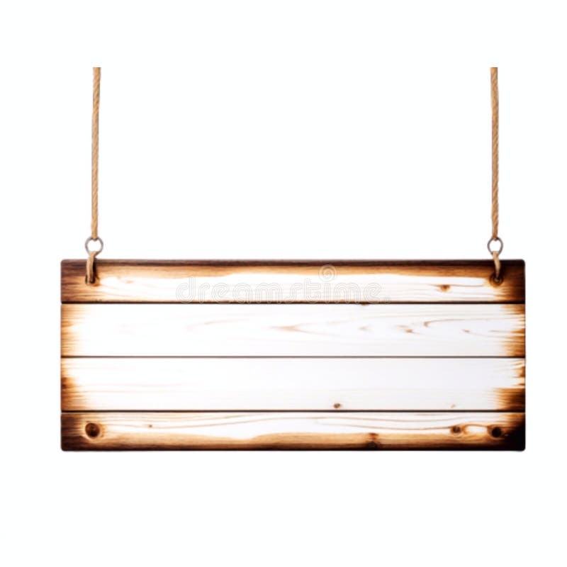 Empty Hanging Sign on White Background Stock Illustration ...