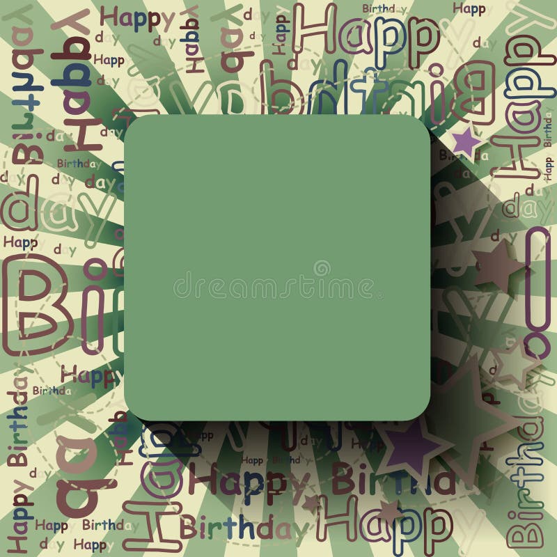 Empty birthday card stock illustration. Illustration of celebration ...