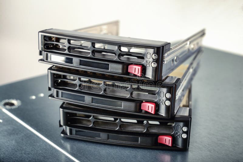 Empty Hard Disk Rack from Server Stock Image - Image of network ...