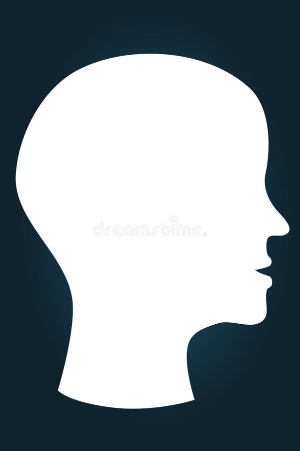 Empty Head Silhouette Dark Background Stock Illustration - Illustration ...
