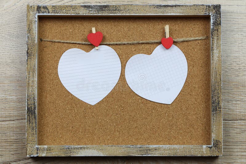 Empty Heart Shape and Wooden Photo Frame Stock Image - Image of ...