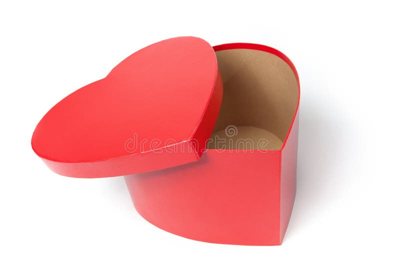 Empty Heart Shaped Box stock photo. Image of studio, empty - 28618846