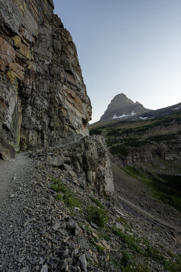 Highline Trail Sign at Trailhead in Glacier Stock Photo - Image of park ...