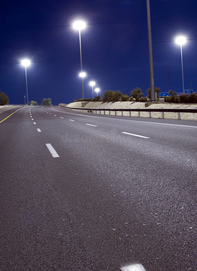 Empty highway stock photo. Image of view, lane, dusk - 23642642