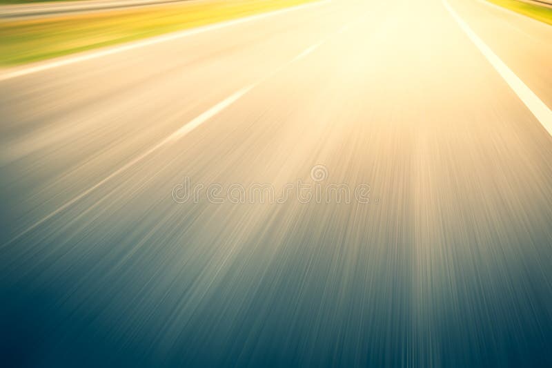 Empty Highway with Two Lanes - Close-up Stock Image - Image of empty ...