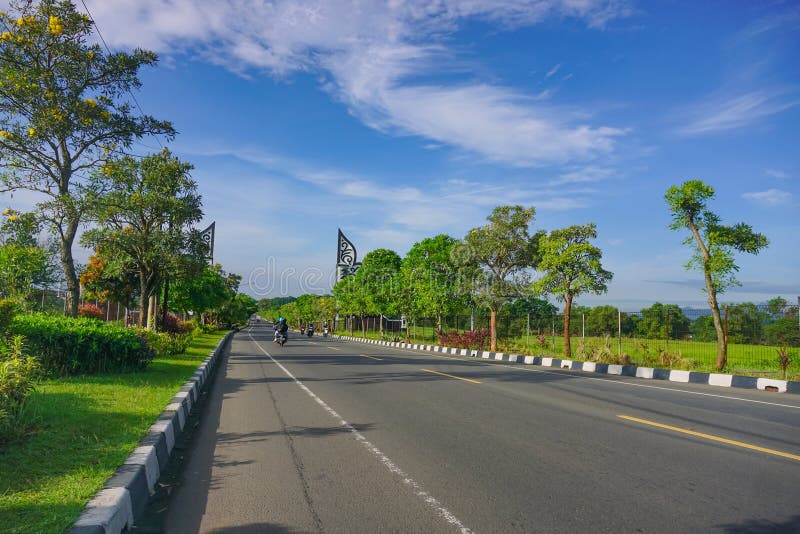 Empty Highway Condition in the Morning with Clear Sky and Beautiful ...