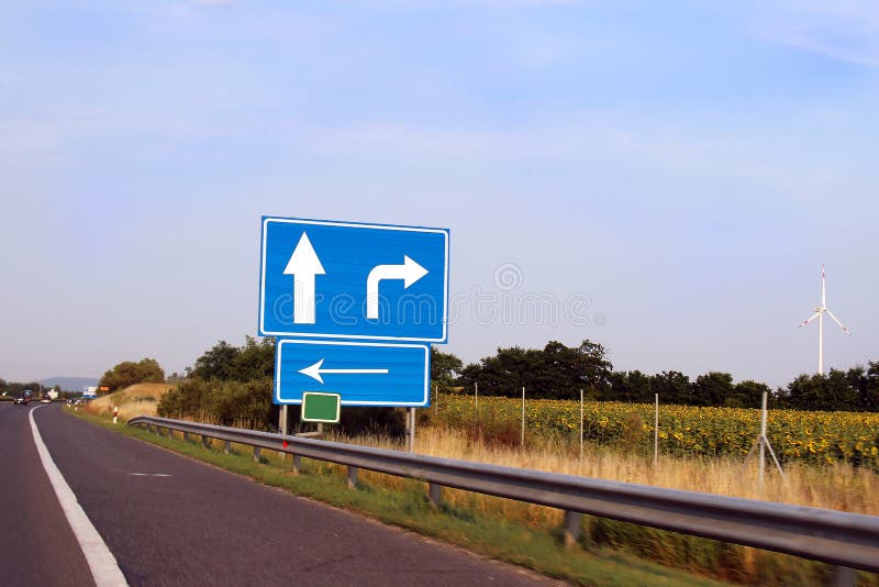 Signs with Arrows Pointing in Opposite Directions, One Labeled Right ...