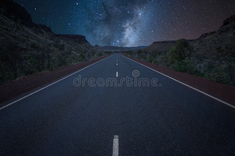 Empty highway at night stock photo. Image of asphalt - 93961788