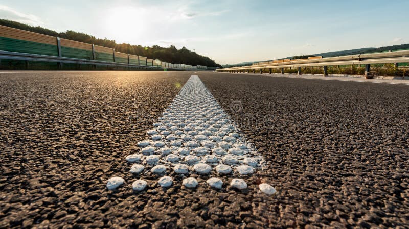 Empty Highway Road Close Up Stock Image - Image of drive, hill: 132373517