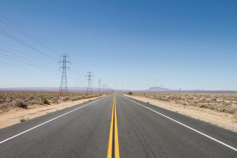 Empty Highway Road with Dry Plant Fields on Each Side on a Sunny Day ...