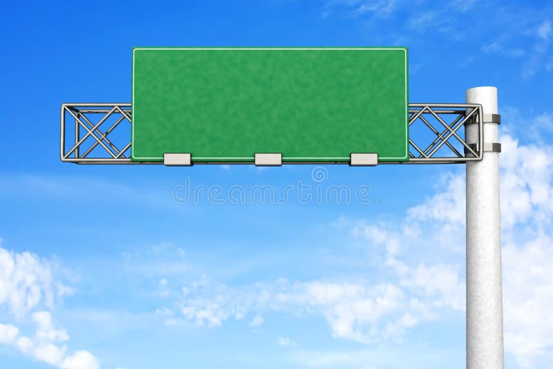 Empty Highway Sign stock illustration. Illustration of roadsign - 72743510