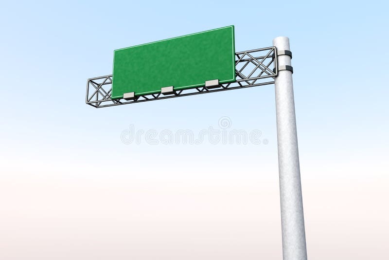 Empty Highway Sign stock illustration. Illustration of interstate ...