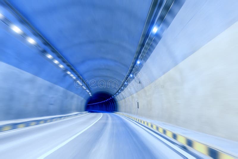 Empty highway tunnel stock photo. Image of curve, highway - 75608578