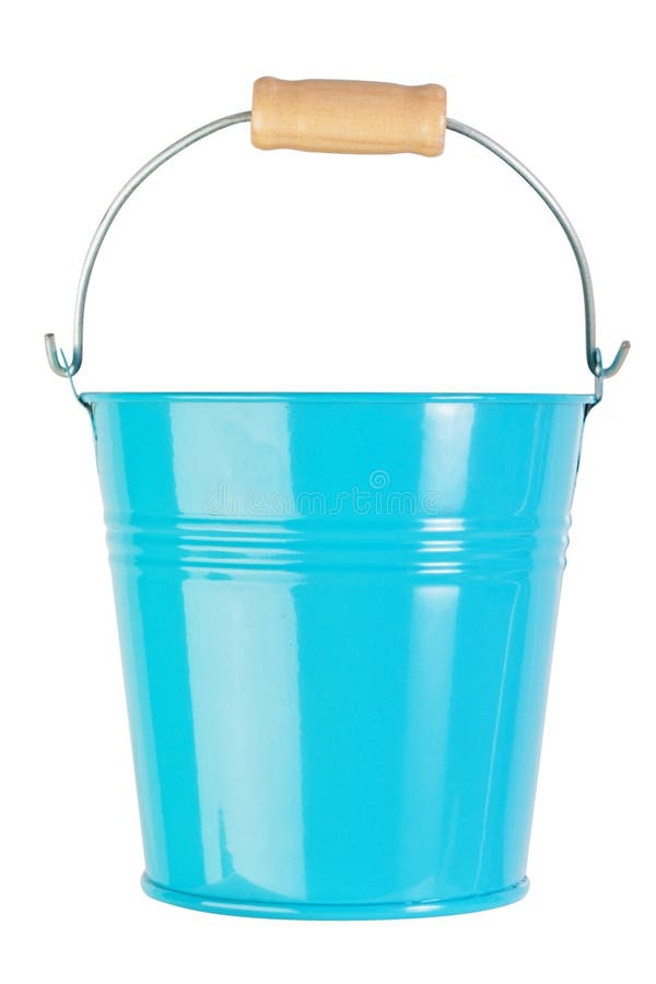 Blue, Empty, Home Gardening Bucket. Stock Image - Image of ...