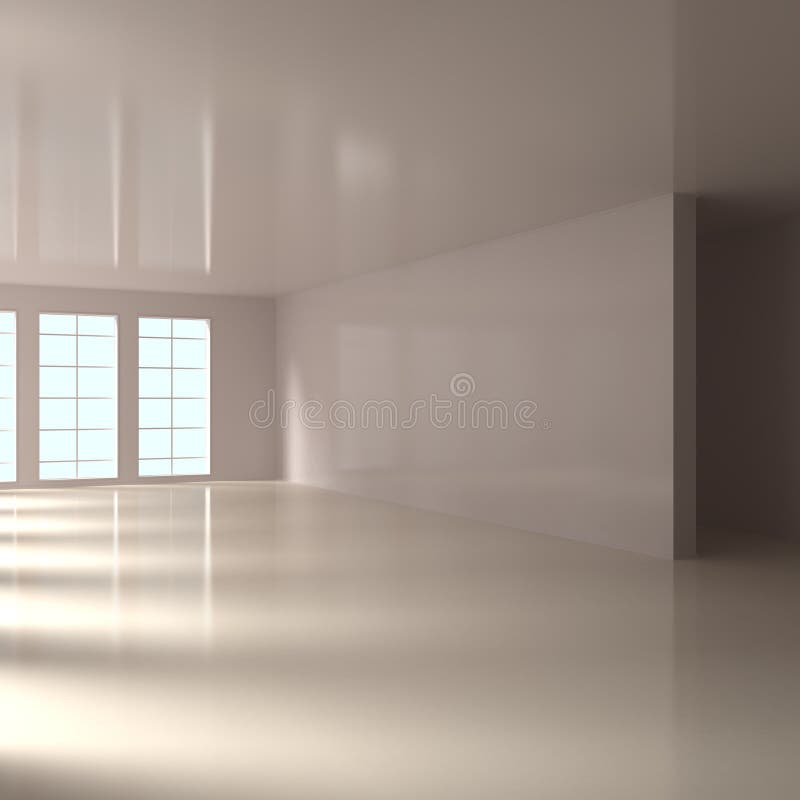 Empty Home Interior Wall Mockup Stock Illustration - Illustration of ...