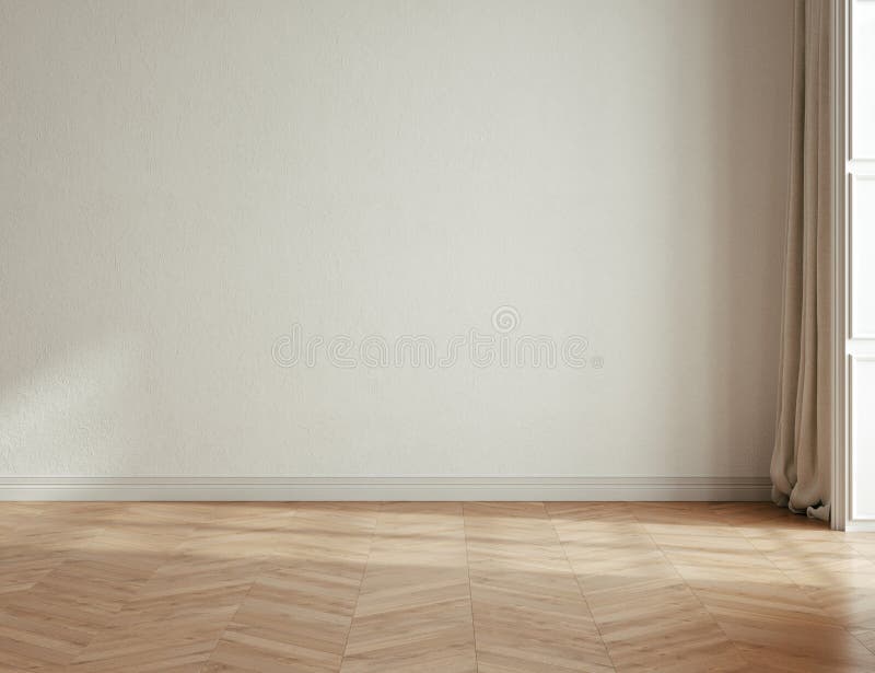 Empty Home Interior Wall Mock-up Stock Illustration - Illustration of ...