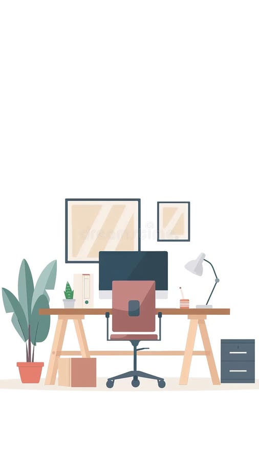 Space Minimalist Office Background Stock Illustrations – 46,523 Space ...