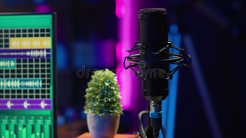 Empty Home Studio Used To Create Music with Electronic Console and ...