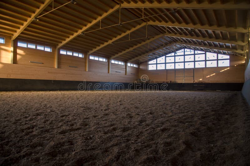 Empty horse arena stock image. Image of farm, area, equestrian - 258960403