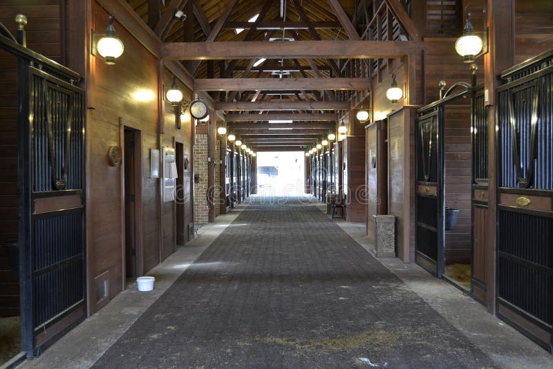 Empty horse stable stock photo. Image of recreation, head - 30797520
