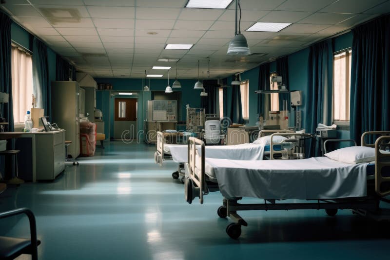 An empty hospital room stock illustration. Illustration of comfortable ...