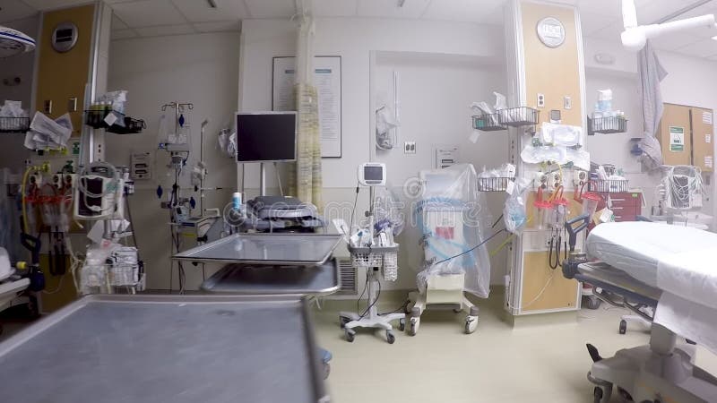 Empty Hospital Trauma Room stock video. Video of room - 186770309