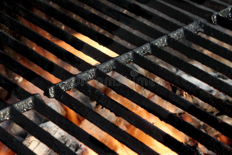 Empty Hot Barbeque Grill stock photo. Image of food, grilled - 52601930