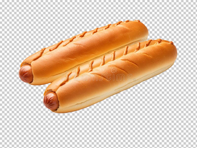 Empty Hot Dog Buns Isolated on Transparent Background Stock Photo ...