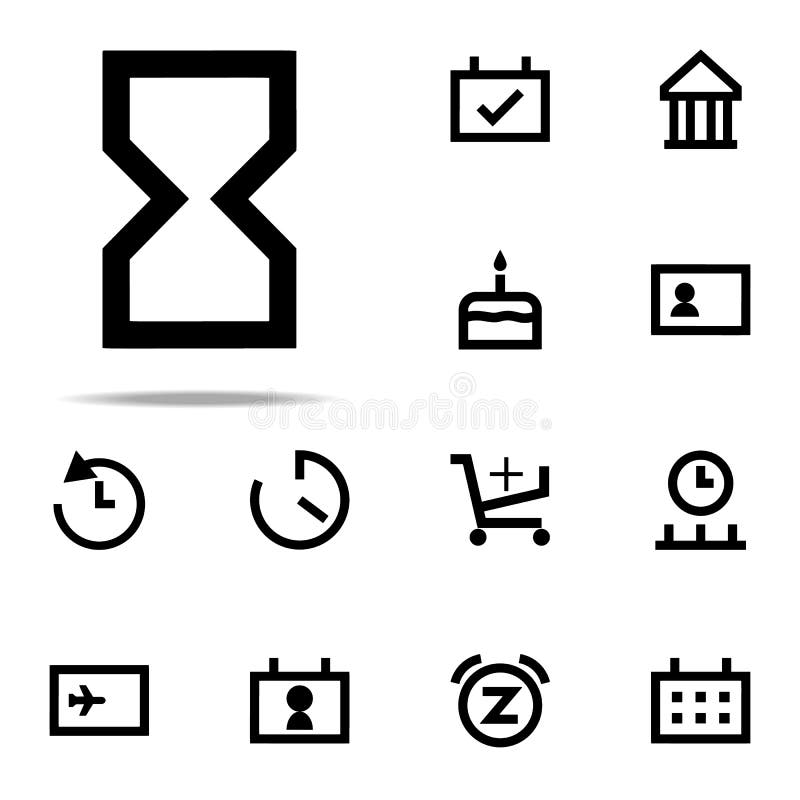 Empty Hourglass Simple Icon. Clipart Image Stock Vector - Illustration ...