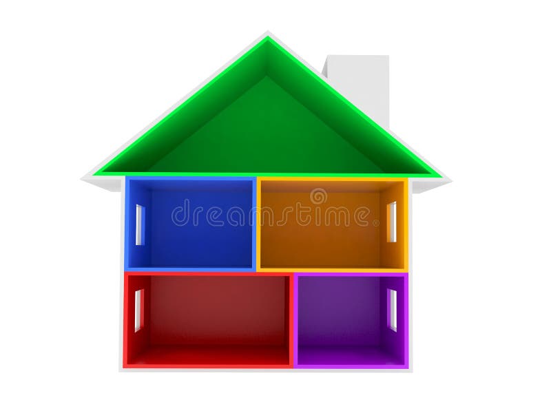 Empty house floor plan stock illustration. Illustration of room - 25224460