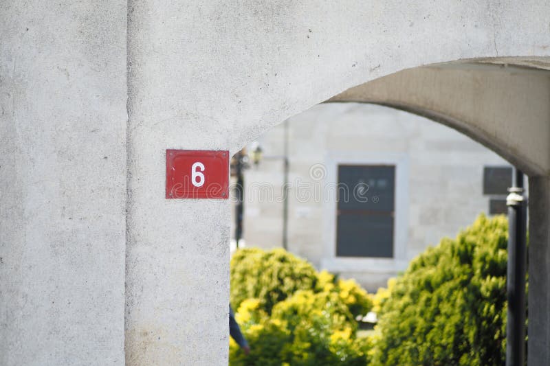 Empty House Number Plate a Brick Wall. Stock Image - Image of address ...
