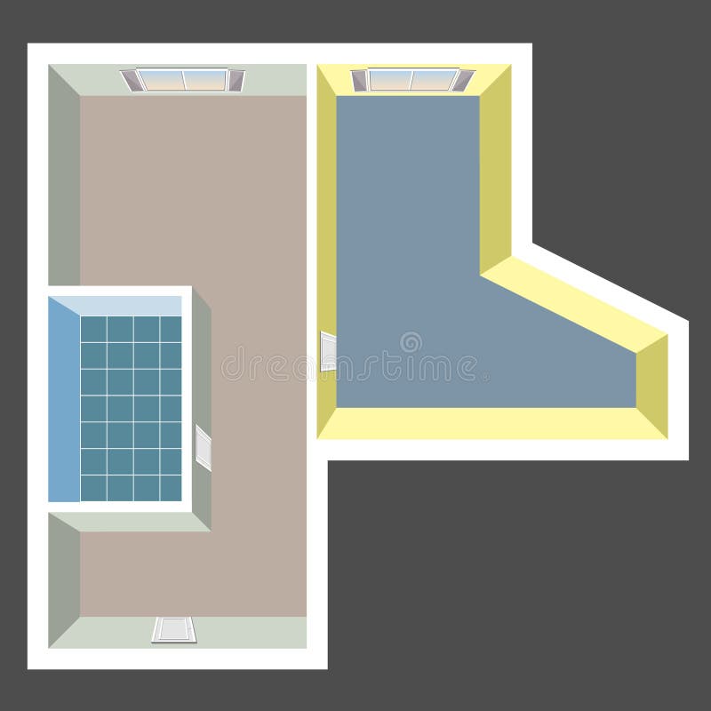 Empty house floor plan stock illustration. Illustration of room - 25224460